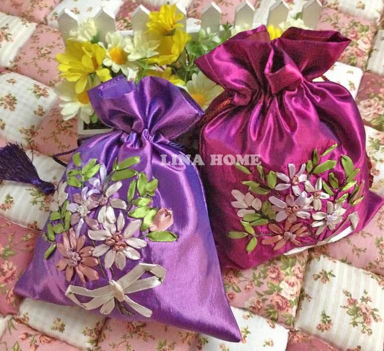 Ribbon Embroidery Handmade Candy Bags Gift Bags Jewelry Bag Candy ribbon-embroidery-handmade-candy-bags-gift-bags-jewelry-bag-candy