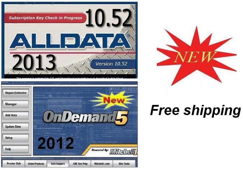 2013 Version! Alldata 10.52 And Mitchell 2012 All Data Software Alldata ...