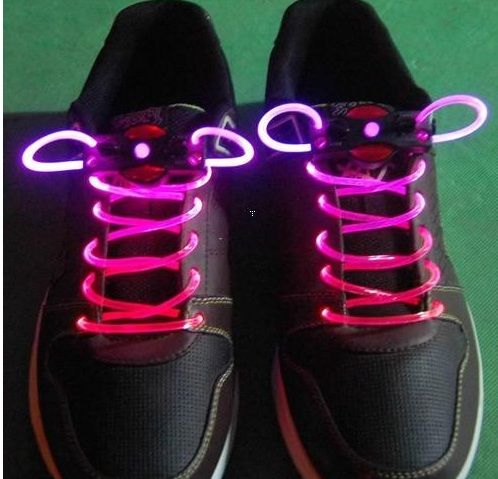 LED Light Up Flash Glow Shoelaces Disco Strap Lamps Stick Shoestring ...