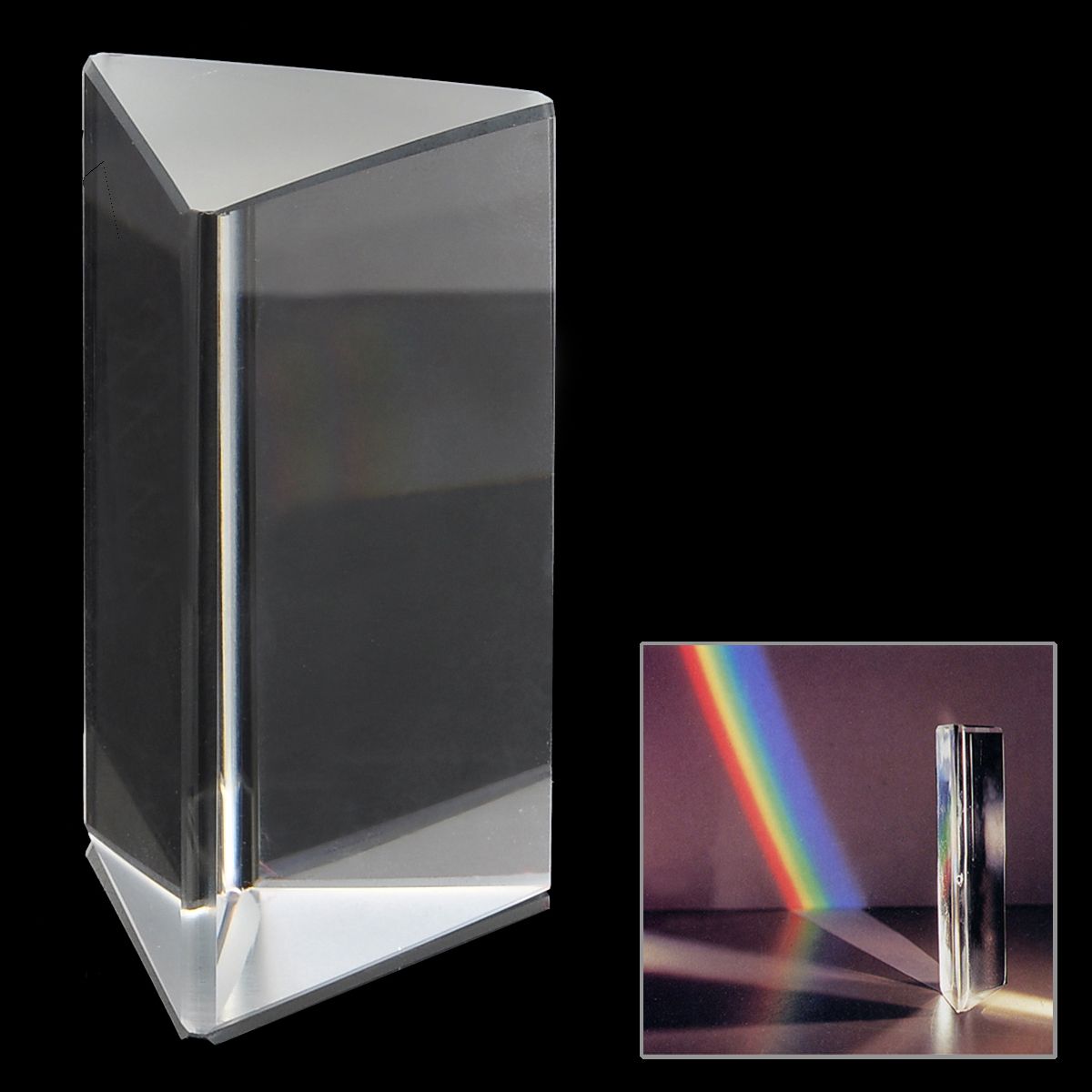 Optical Triple Triangular Glass Prism Spectrum White From Danielmuller ...