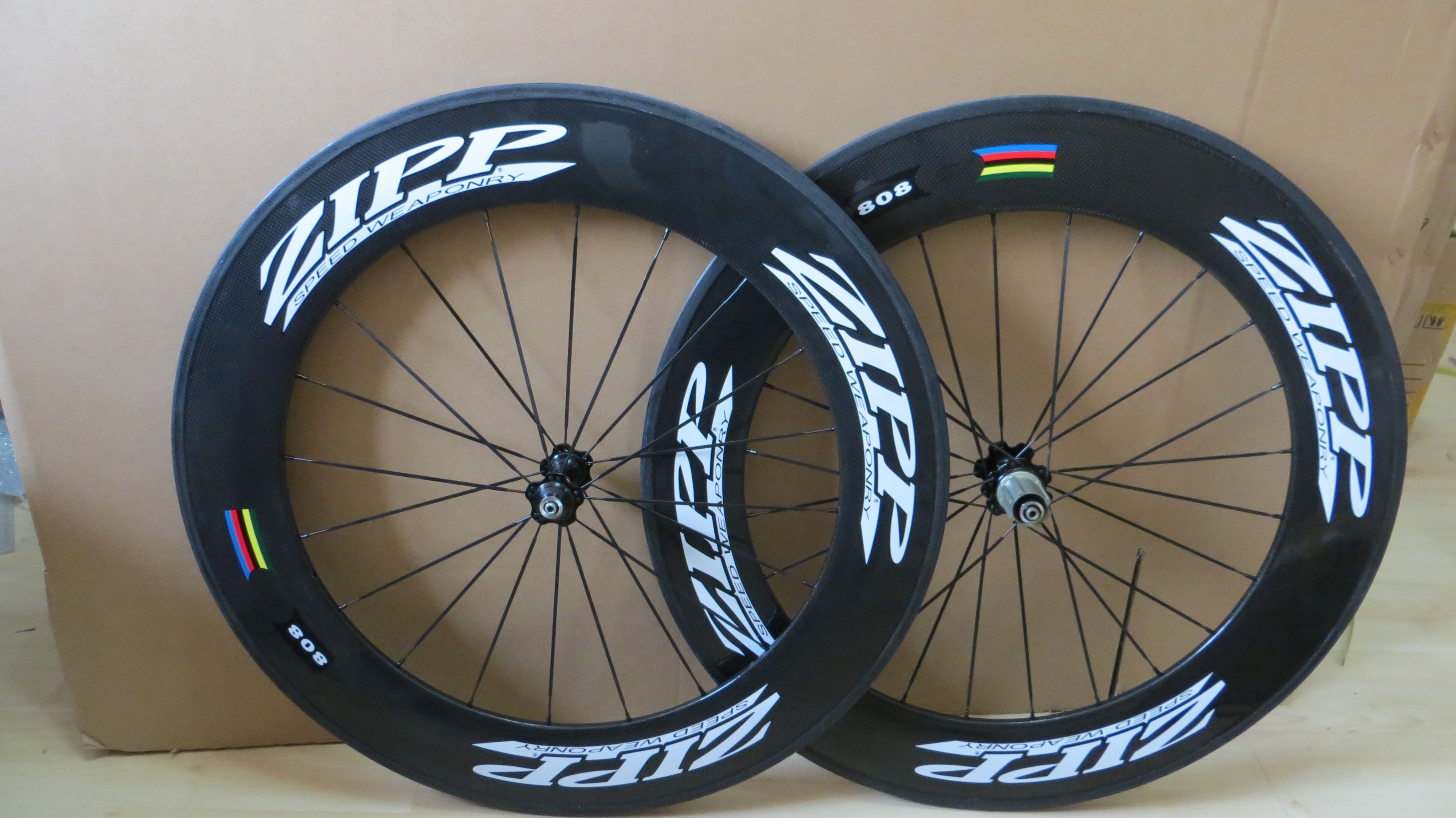 ZIPP 808 90mm Clincher Tubular Bicycle Wheels 700c Full Carbon Fiber ...
