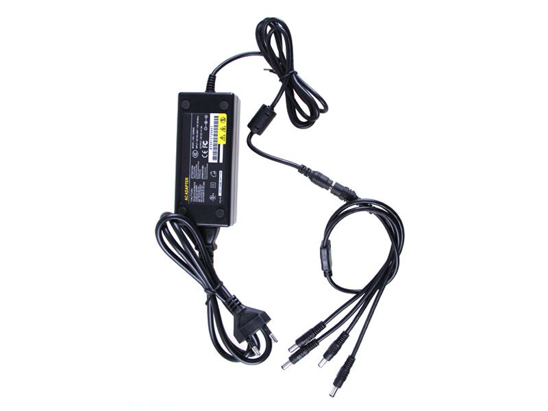 CCTV Camera 4 Port Power Supply 12V 5A Use For 4 Cameras/CCTV Camera ...