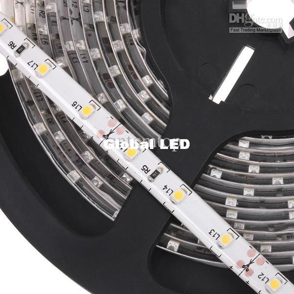 Warm White LED Strip Light 5M/Roll Waterproof Epoxy Led String SMD 3528 ...