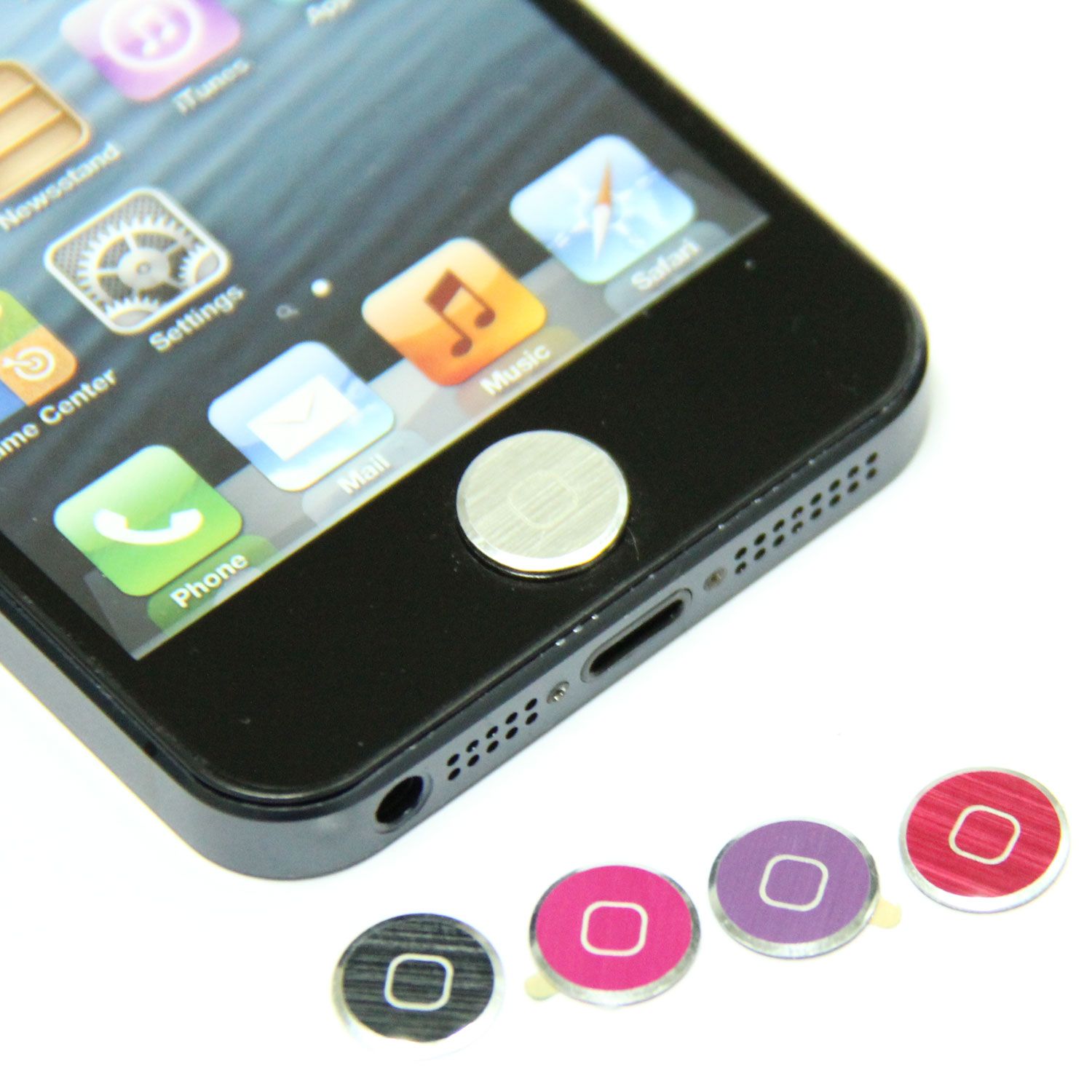 Cheap Metal Aluminium Home Button Sticker For Iphone 4/4s/5 Cell Phone ...