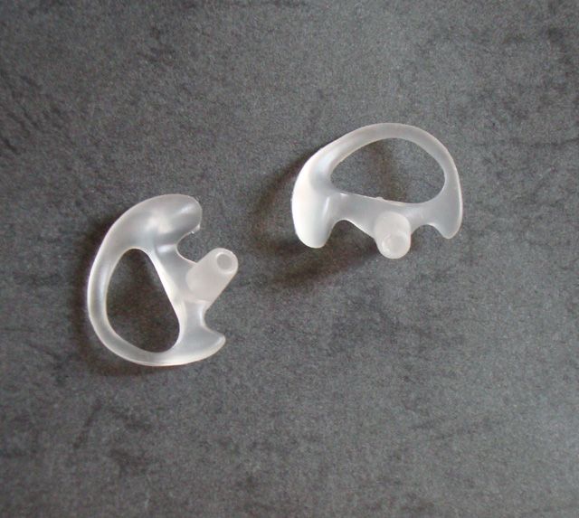 Clear Left & Right Medium Flesh Open Ear Insert Molded Acoustic Tube ...