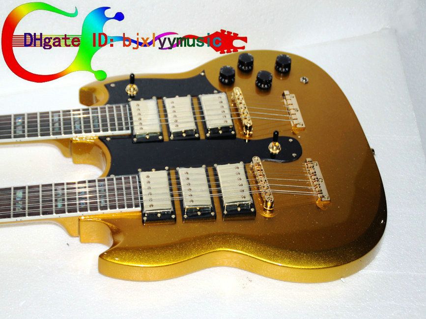 Custom Shop Double Neck Guitars 6 Strings 12 Strings Electric Guitar In ...