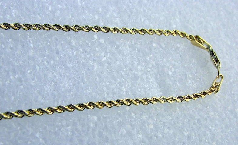 18 Inch 14k Gold Thin Rope Chain Necklace 14kt From Lmmasjby, $25.08 ...