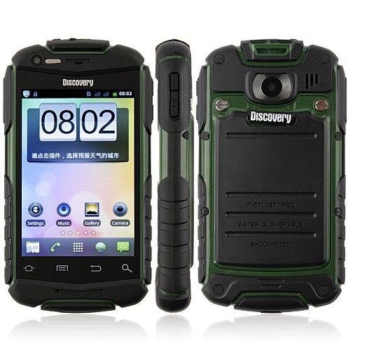 3.5 Inch Android 2.3 Waterproof Cell Phones Discovery V5 Anti Dustproof ...