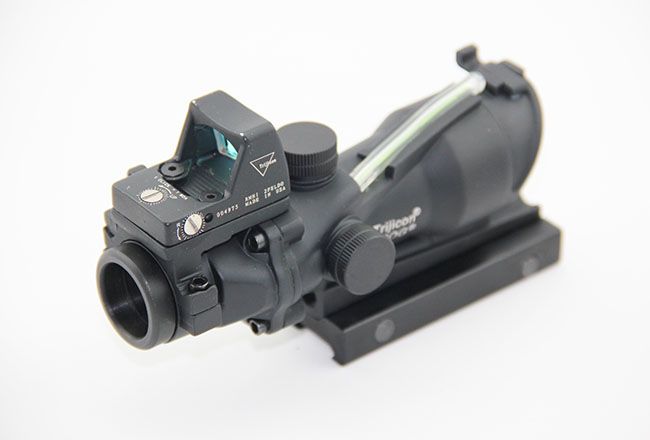 ACOG Style 4X32 Fiber Source Green Illuminated Scope W/ RMR Micro Red ...