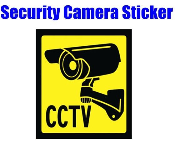 CCTV Surveillance Security Camera Sticker Warning Decal Signs From ...