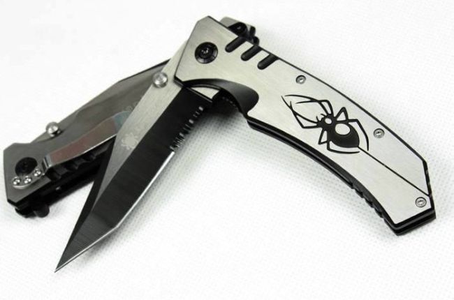 Spyderco Black Widow Spider Hunting Pocket Knife Folding Knives 440c ...