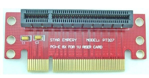 PCI E X8 Riser CARD PCI Express X8 Slot Right Angled Adapter / Pcie 8x ...