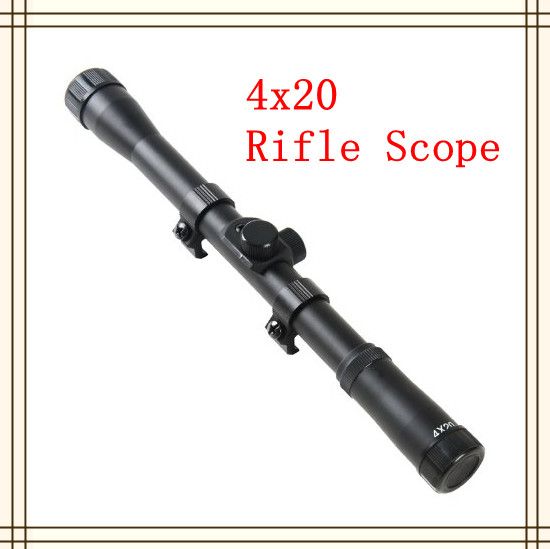Telescope 4x20 Rifle Airgun Scope Sight Riflescope 10 14mm Weaver Rail ...