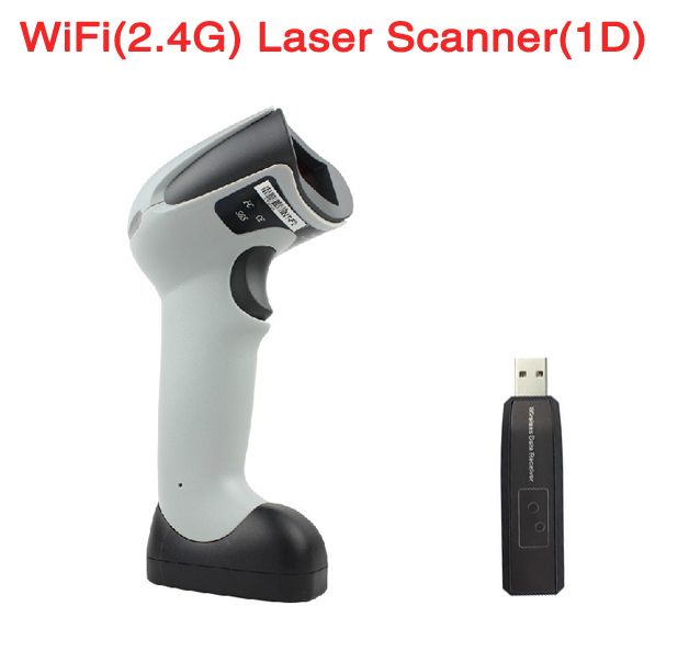 2017 Wifi Laser Barcode Scanner, 2.4g Wireless Barcode Reader, Code ...