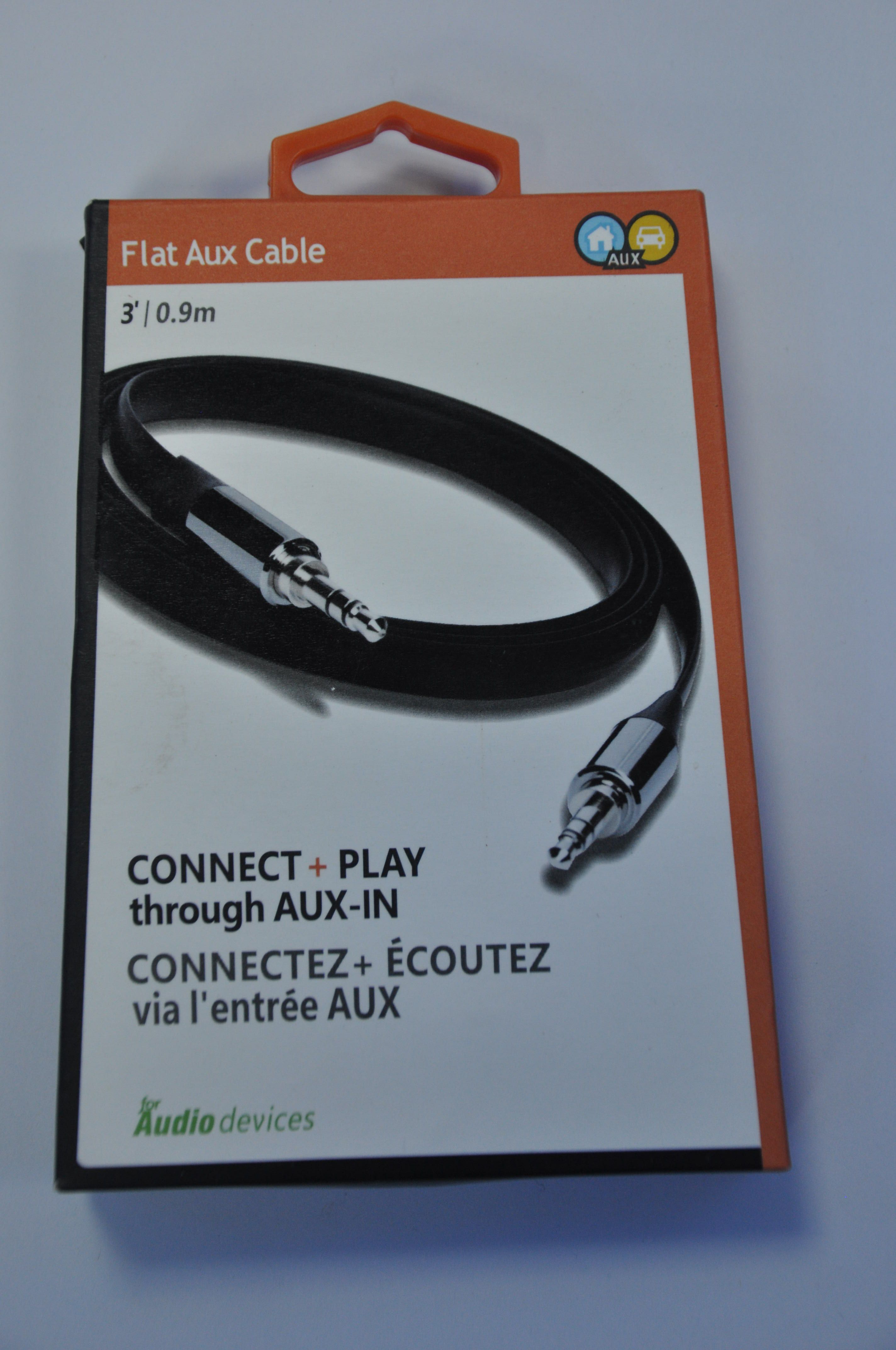 Samsung Sony Flat Aux Cable Flat Cable Black White Red Auxiliary Audio ...