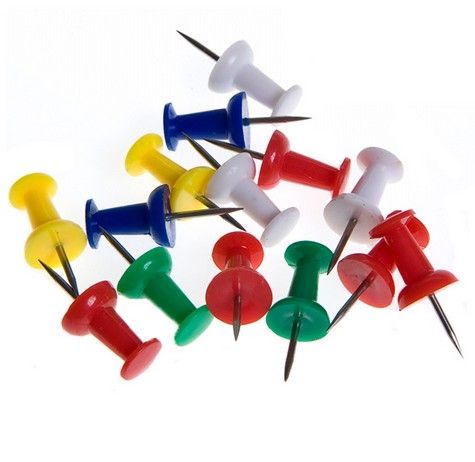 2017 22mm Long Push Pins Map Pins Drawing Pins In Plastic Bag In Mixed ...