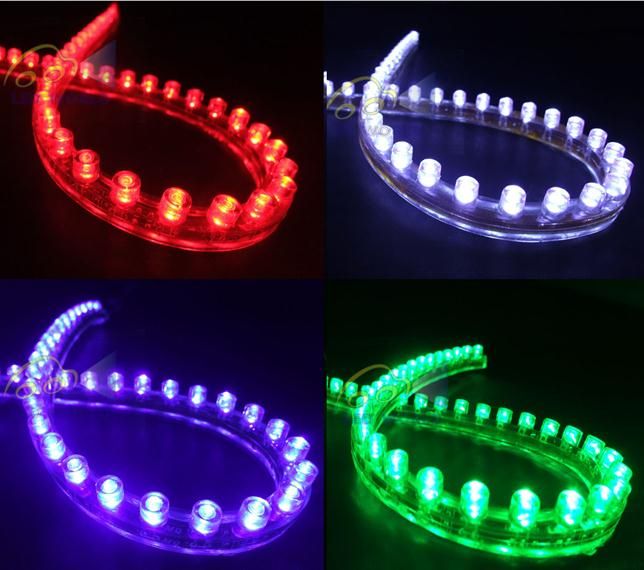 48cm 48 LED Headlight Strips Light Red Blue White From Etoceramics, $3. ...