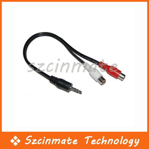 3.5mm 1/8 Stereo Female Mini Jack To 2 Male RCA Adapter Wholesale From ...