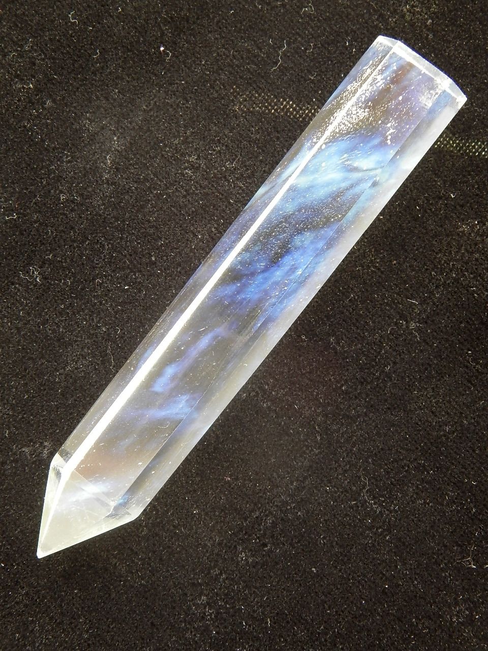 95mm Yellow Blue SMELT QUARTZ CRYSTAL WAND POINT HEALING Natural 95mm-yellow-blue-smelt-quartz-crystal-wand-point-healing-natural