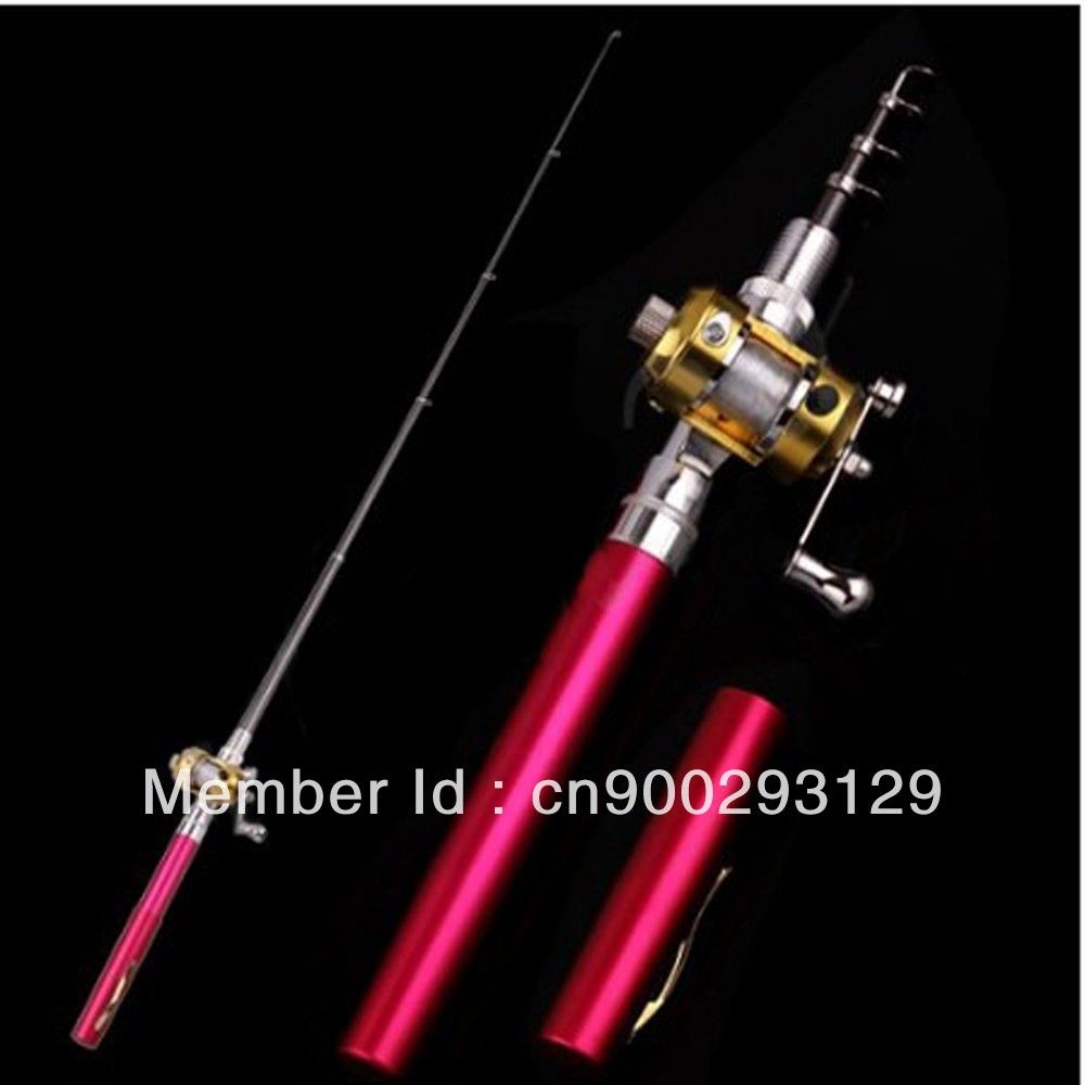 2019 Hot New Mini Pen Fishing Rod Golden Fishing Reel Micro Fishing Rod ...
