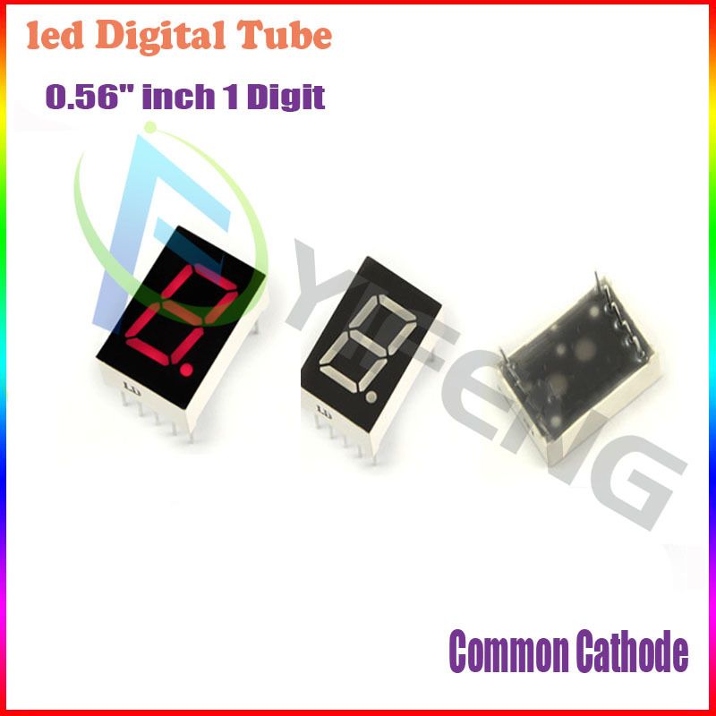 2017 Ld 5161as 0.56 Inch 1 Digit 7 Segment Red Light Led Numeric ...