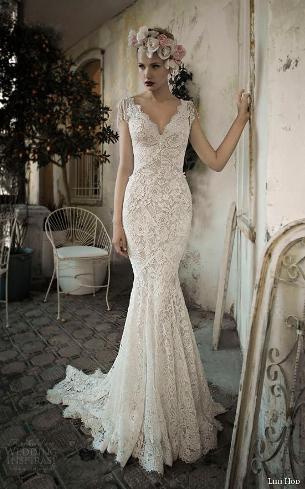 Vintage Lace Wedding Dresses With Open Back