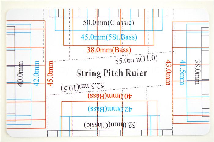 Acousticclassicalelectric Guitar Bass String Pitch Ruler Gauge String Action Card Measuring
