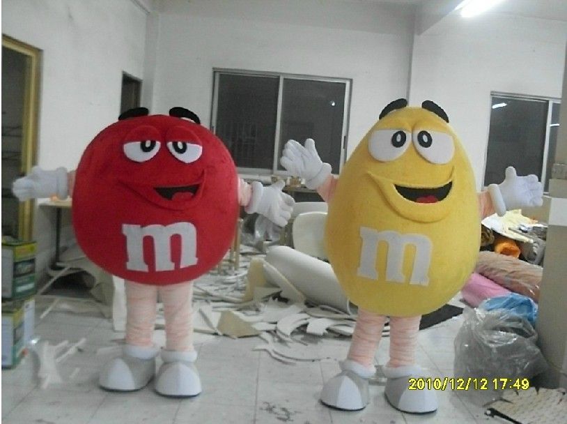 M&M'S M Chocolate Candy Spokescandy Mascot Costume Cartoon Character ...