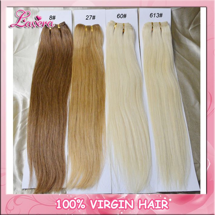 100% Human Hair Extension,Color #8 #27 #613 Hair Wefts Brazilian Silky ...