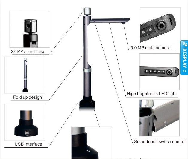 New Standby Overhead Scanner A4 Document Scanner V520 5.0 Mega Hd 1080p ...