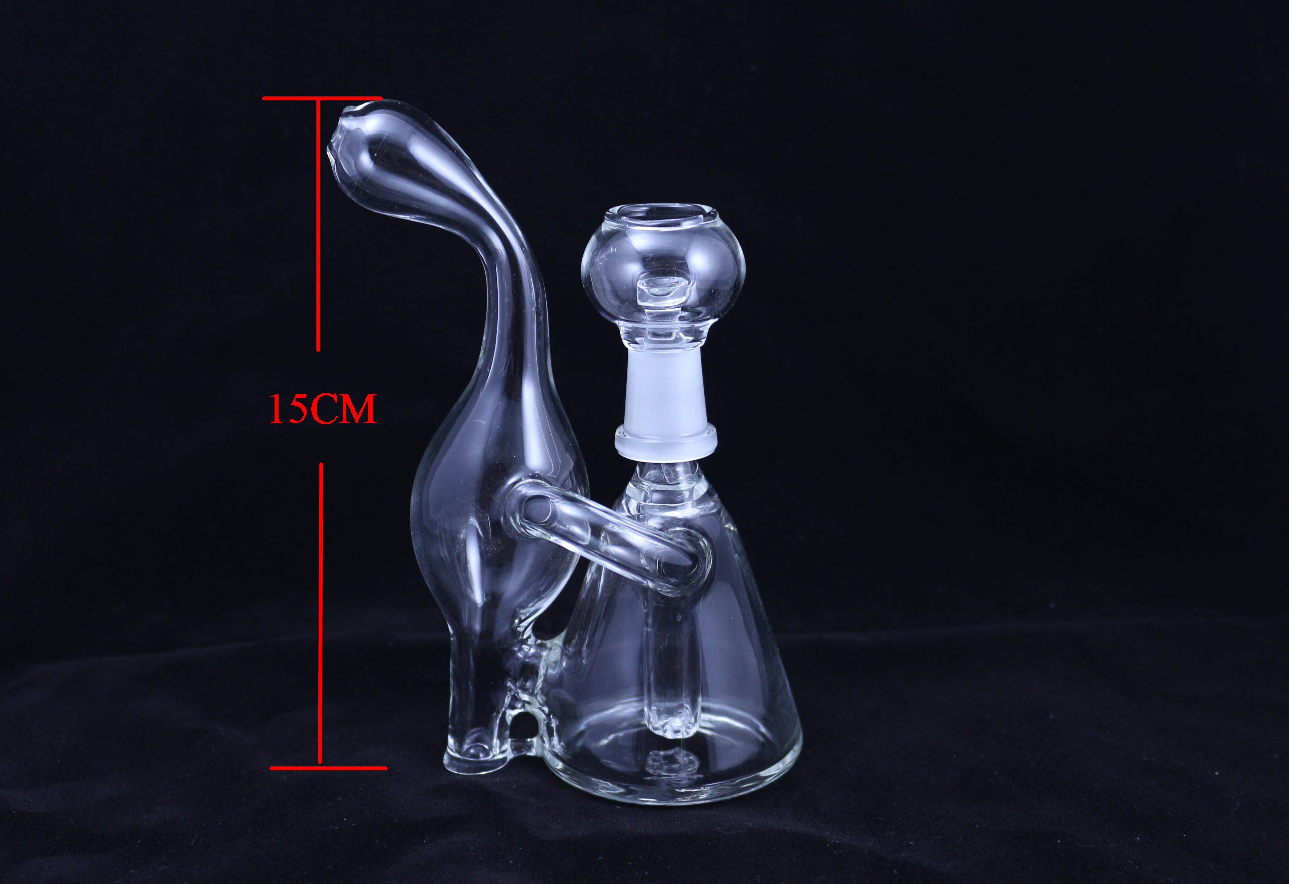 Small Glass Water Bong Mini Water Pipe Pocket Glass Bong 14.4mm Nail ...