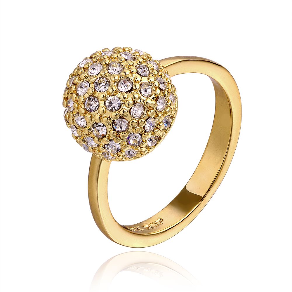 2019 Men's 18K Golden Ball Rings Cool Crystal Ouro Anel With Gift Box ...
