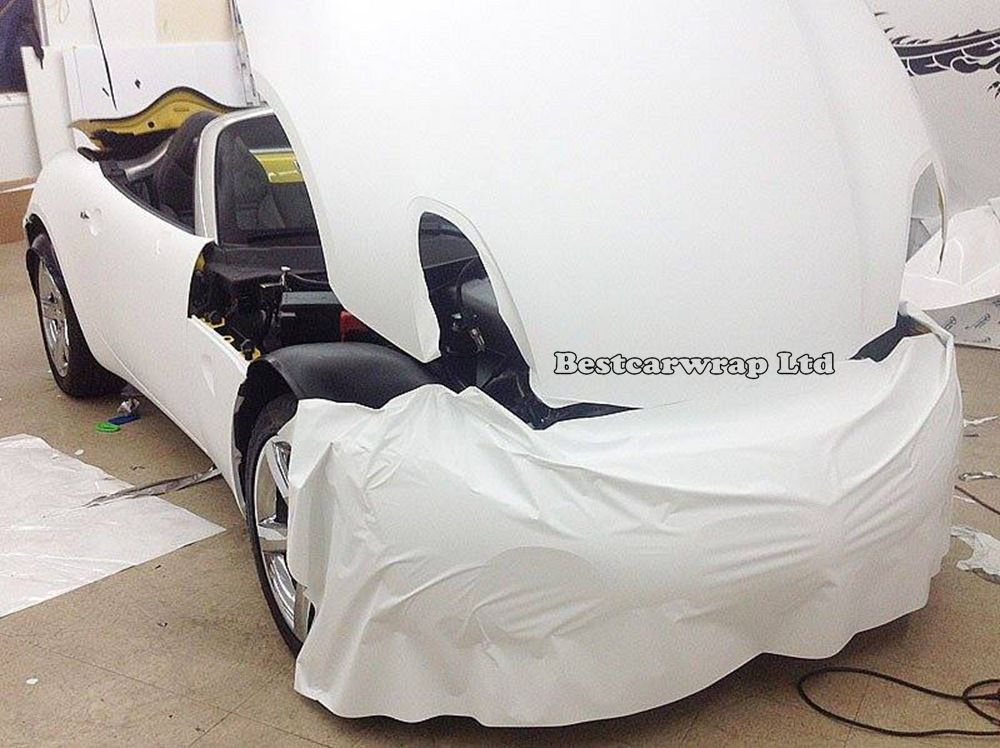 Matte White Vinyl Sticker Car Wrap Film With Air Bubble Free Matt Foile ...