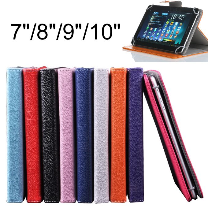 NEW 7 8 9 10 Inch PU Leather Case Built In Card Buckled Cover Protector ...