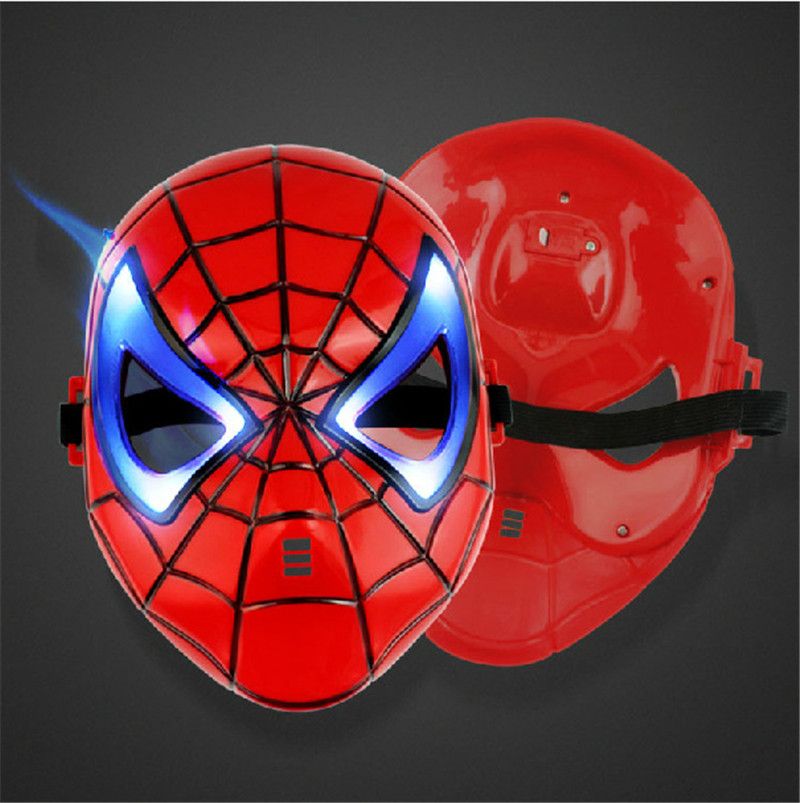 LED Flash Mask Children Halloween Masks Glowing Lighting Mask Avengers ...