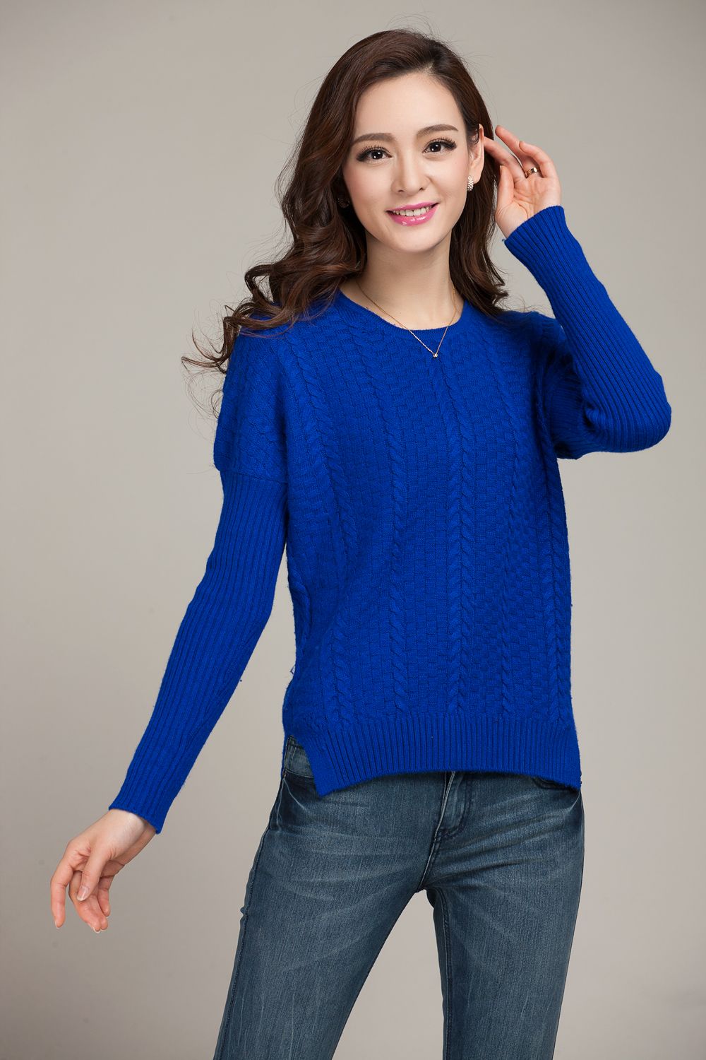 2017 New Spring Women'S Sweater Cashmere Sweater O Neck Long Sleeve ...