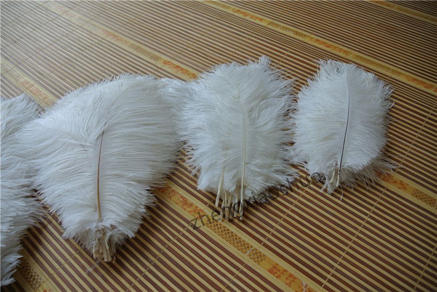 En Gros Blanc Panache De Plume Dautruche Pour Table De Mariage Pièce ...