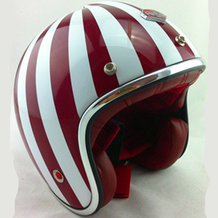 Casco Capacete Ruby Helmet 3/4 Open Face Scooter Vintage Motorcycle ...