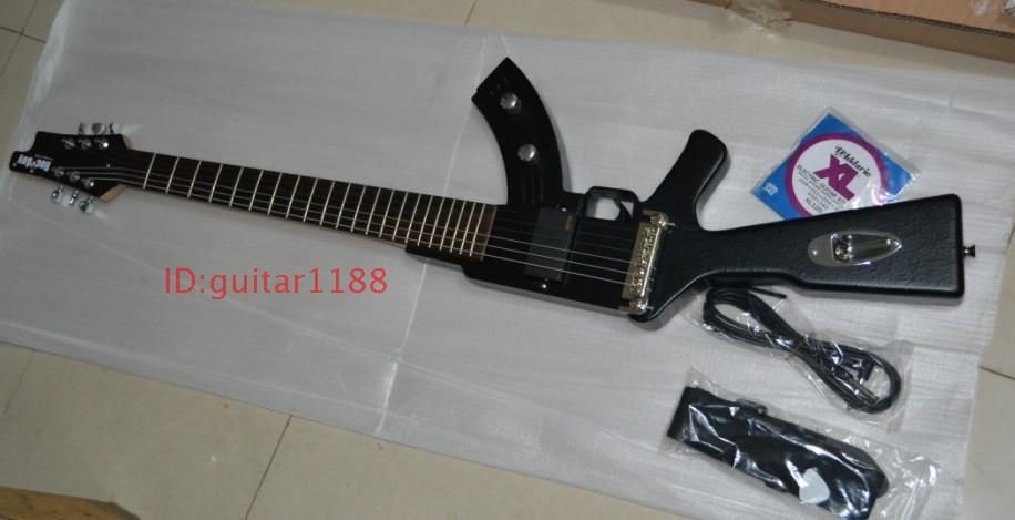 Gun Sharp Electric Guitar Ak47 Gun Shaped Matte Black Electric Guitar F ...