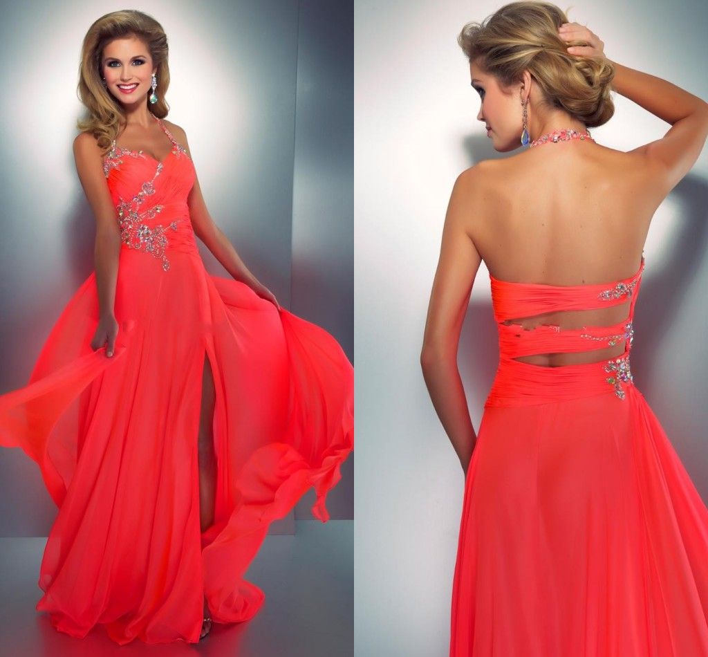 Coral Colored Prom Dresses