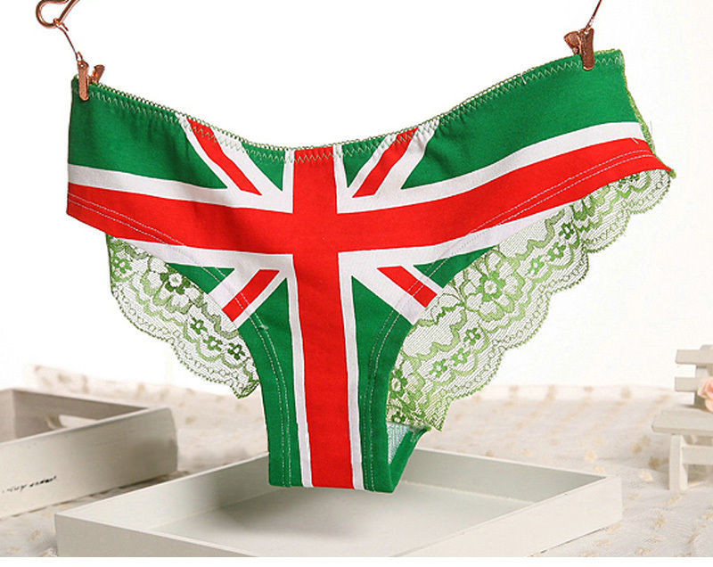 2017 Womens Ladies Sexy Pants Flag Print Back Lace Briefs Underwear ...