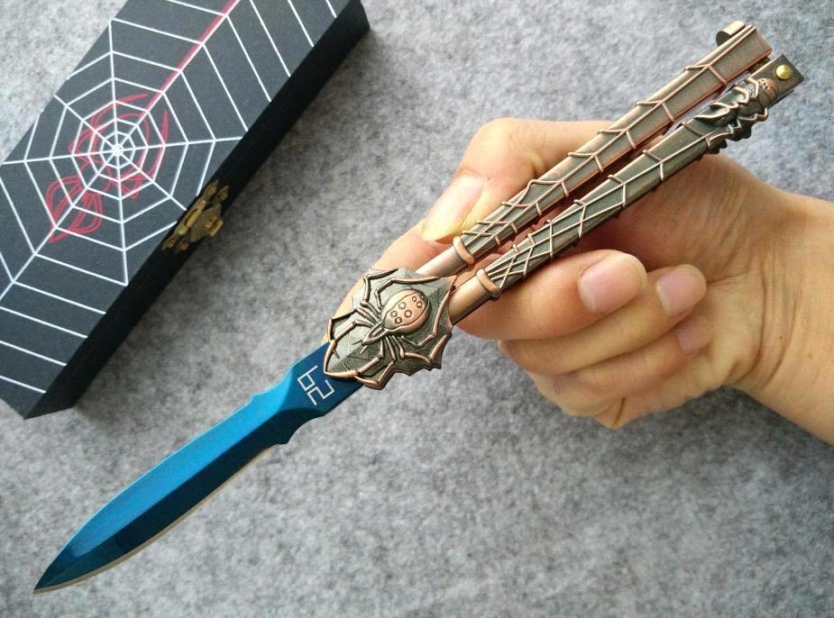 Blue Edition 29 Balisong Knife Spider Butterfly Knife Cutting Tool ...