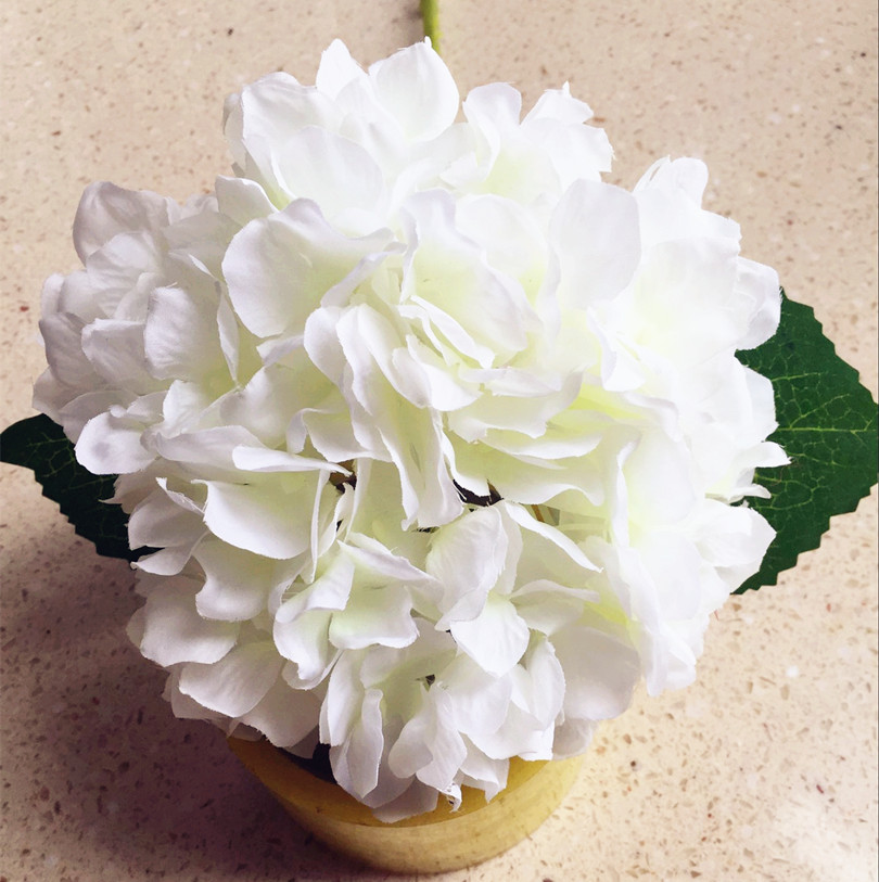 Artificial Hydrangea Flower 80cm/31.5 Fake Single Hydrangeas Silk ...