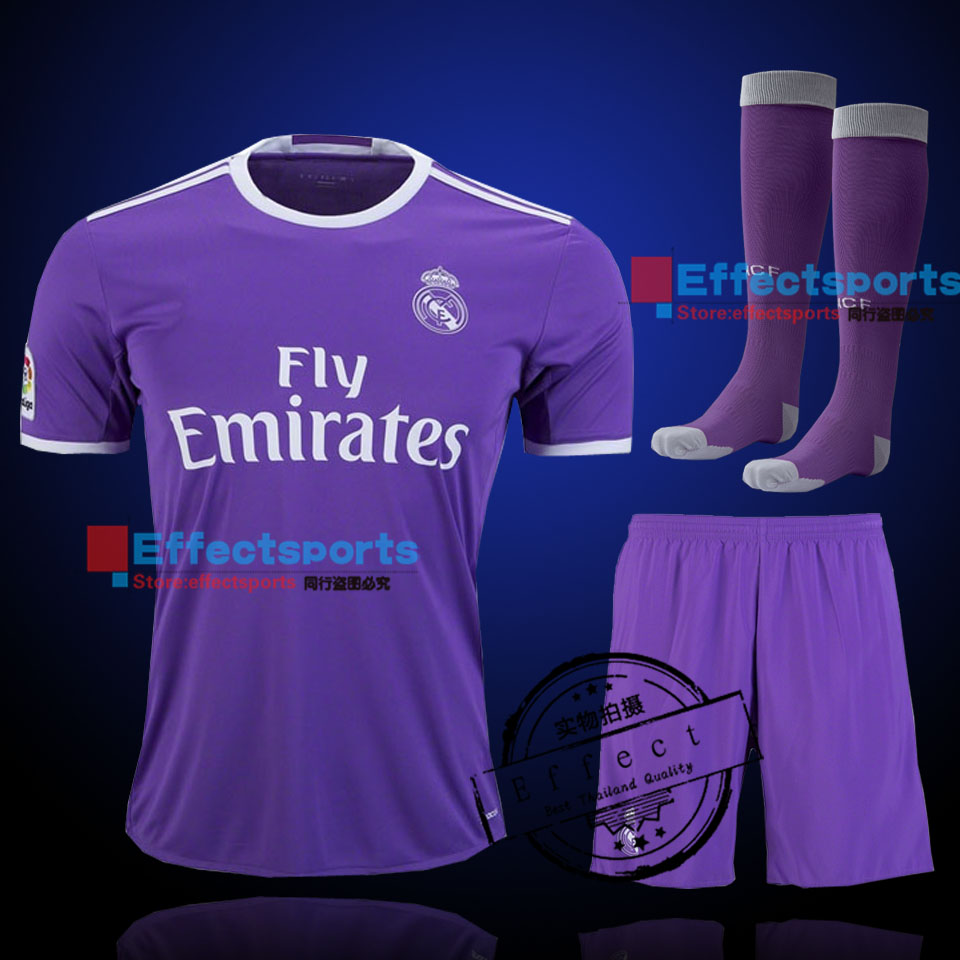 2017 2016 Cristiano Ronaldo Adult Kits Real Madrid 16/17 Home White ...