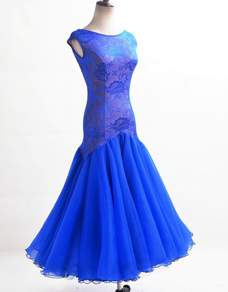 NEW Blue Standard Ballroom Dress Woman Ballroom Dance Competition ...