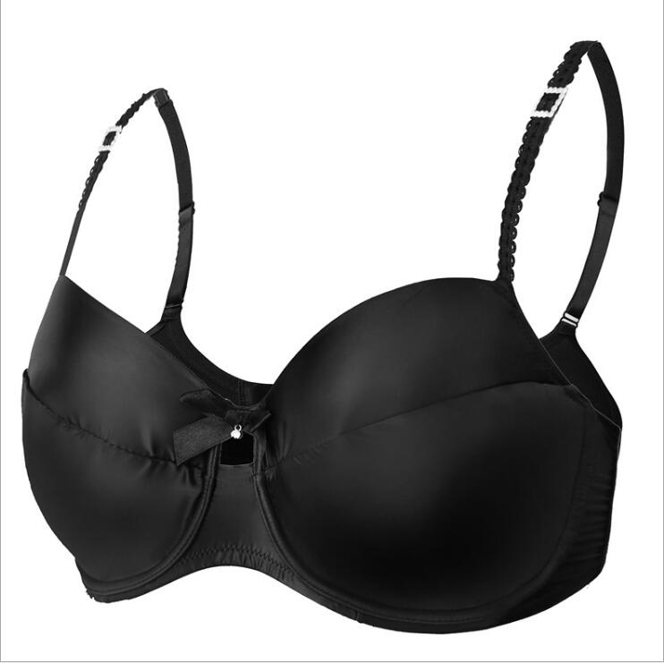 New Glossy Satin Small Section Large Size Large Cups Stereotypes Bra ...