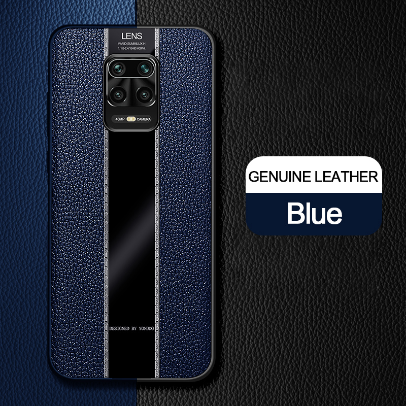 Original Genuine Leather Back Cover For Redmi Note 9S 8 9 Pro Max Case ...