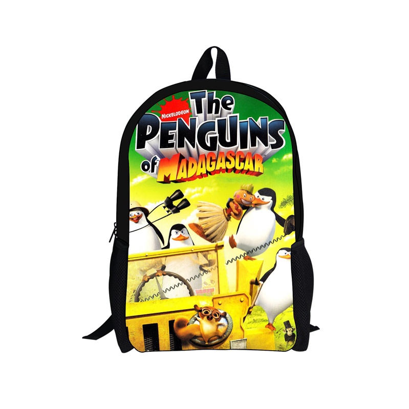The Penguins Of Madagascar Cartoon School Backpacks For Boys Gifts ...