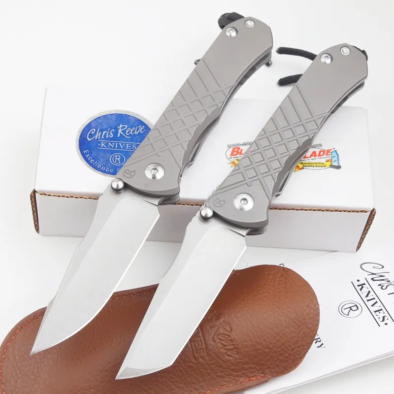Chris Reeve Cuchillo Plegable S35VN Stone Wash Drop / Tanto Point Blade ...