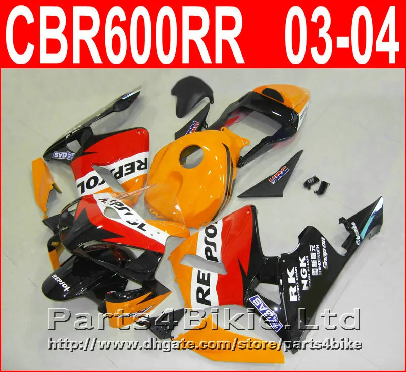 Limpio Naranja Diseño De Carrocería Para Honda Repsol Carenado Kit ...